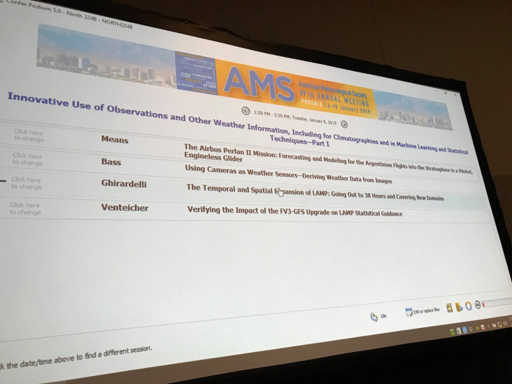 WeatherExtreme Ltd. attends the annual AMS conference to discuss work on the Perlan Project ...